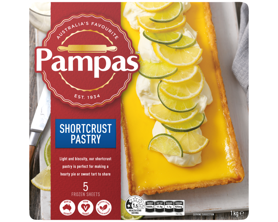 Pampas Shortcrust Pastry Frozen 1 kg | Pampas