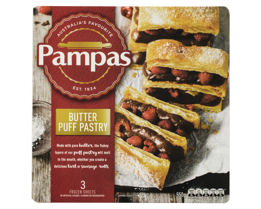 Pampas Butter Puff Pastry Frozen 550 g | Pampas
