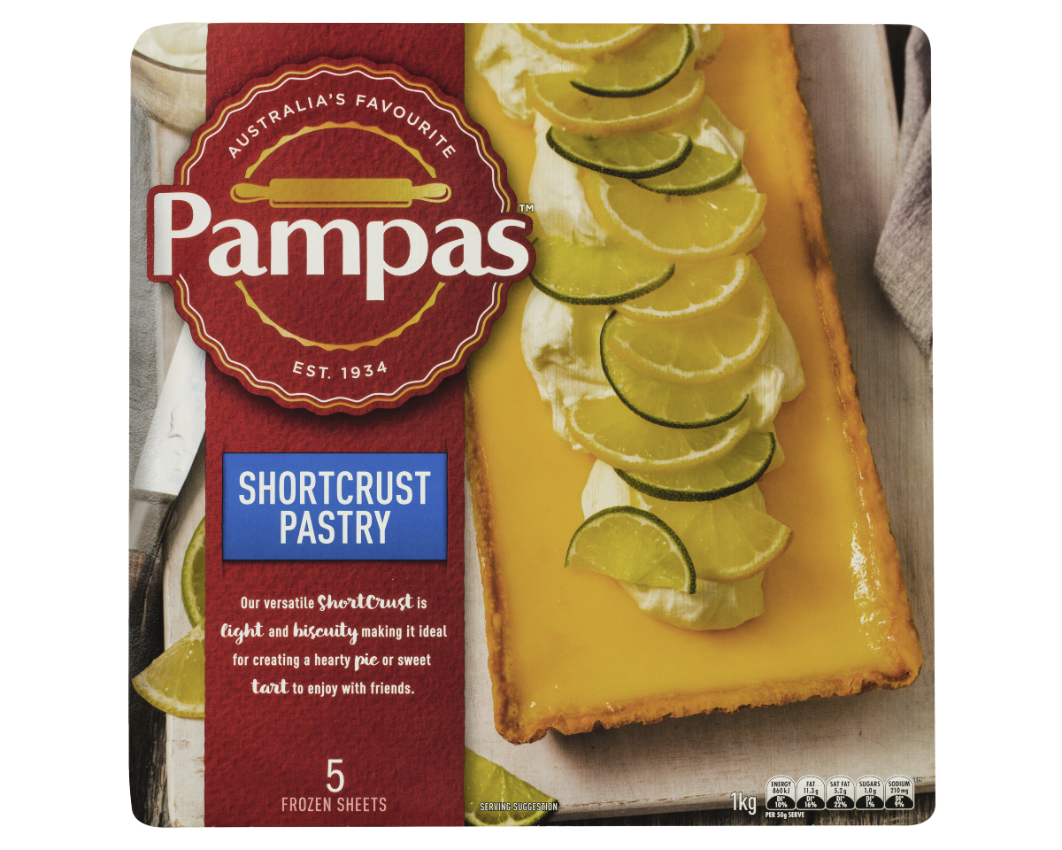 Pampas Shortcrust Pastry Frozen 1 kg | Pampas