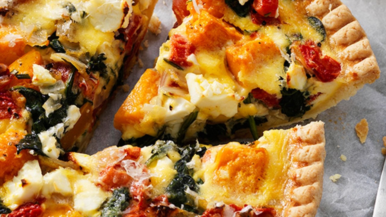 Pumpkin, Spinach & Feta Quiche | Pampas